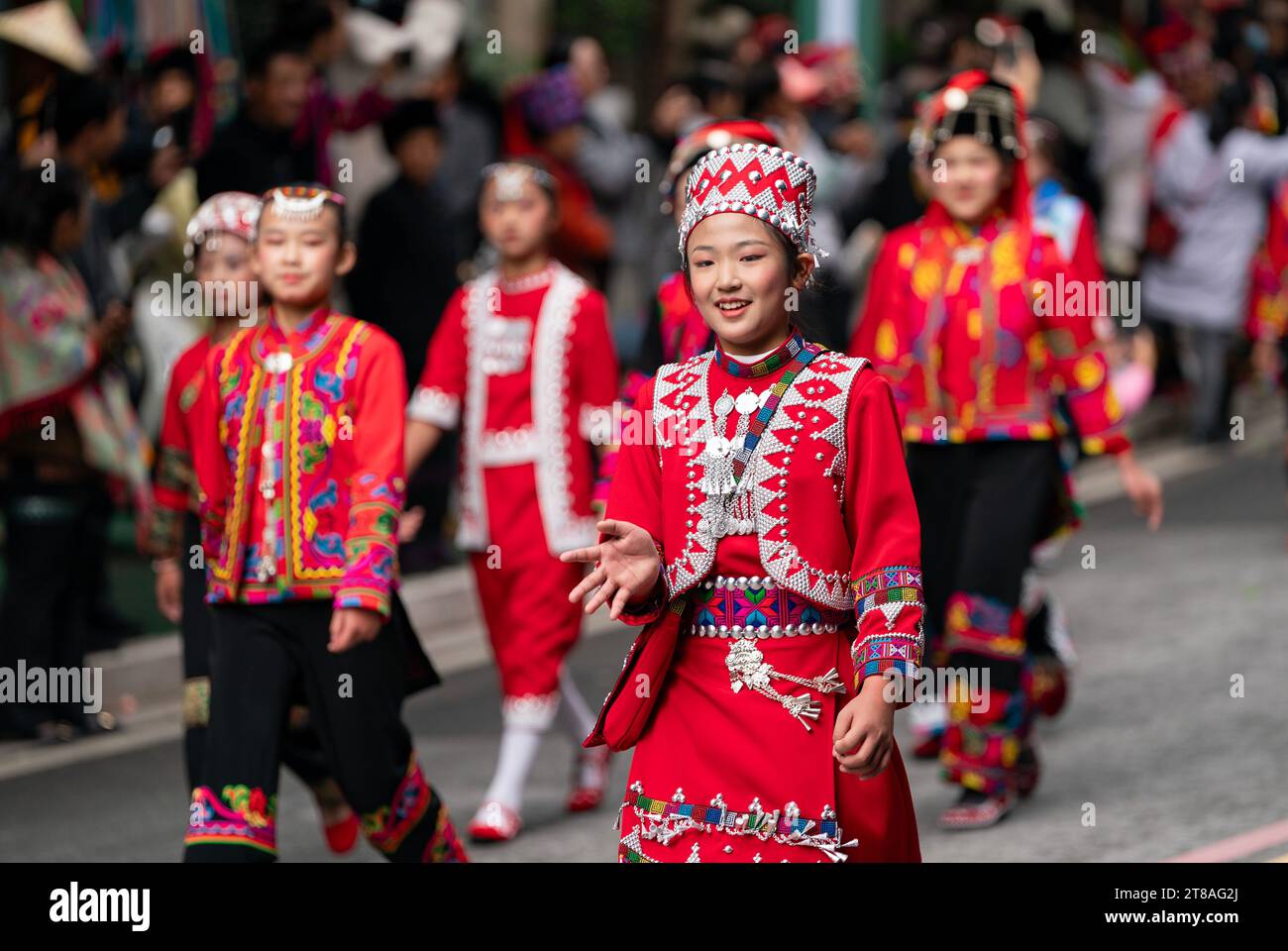 Luchun, China's Yunnan Province. 19th Nov, 2023. Local residents of ...