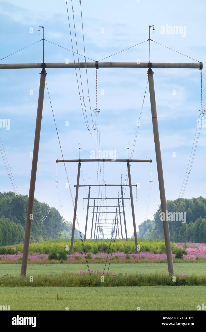 Power line runs hi-res stock photography and images - Alamy