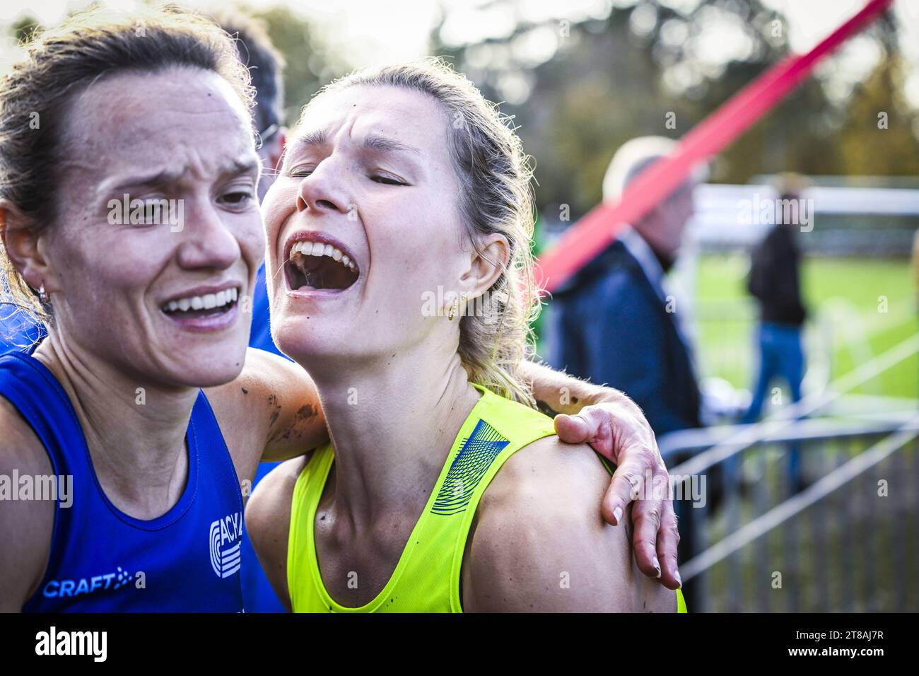 Hulshout, Belgium. 19th Nov, 2023. Belgian Victoria Warpy celebrates ...