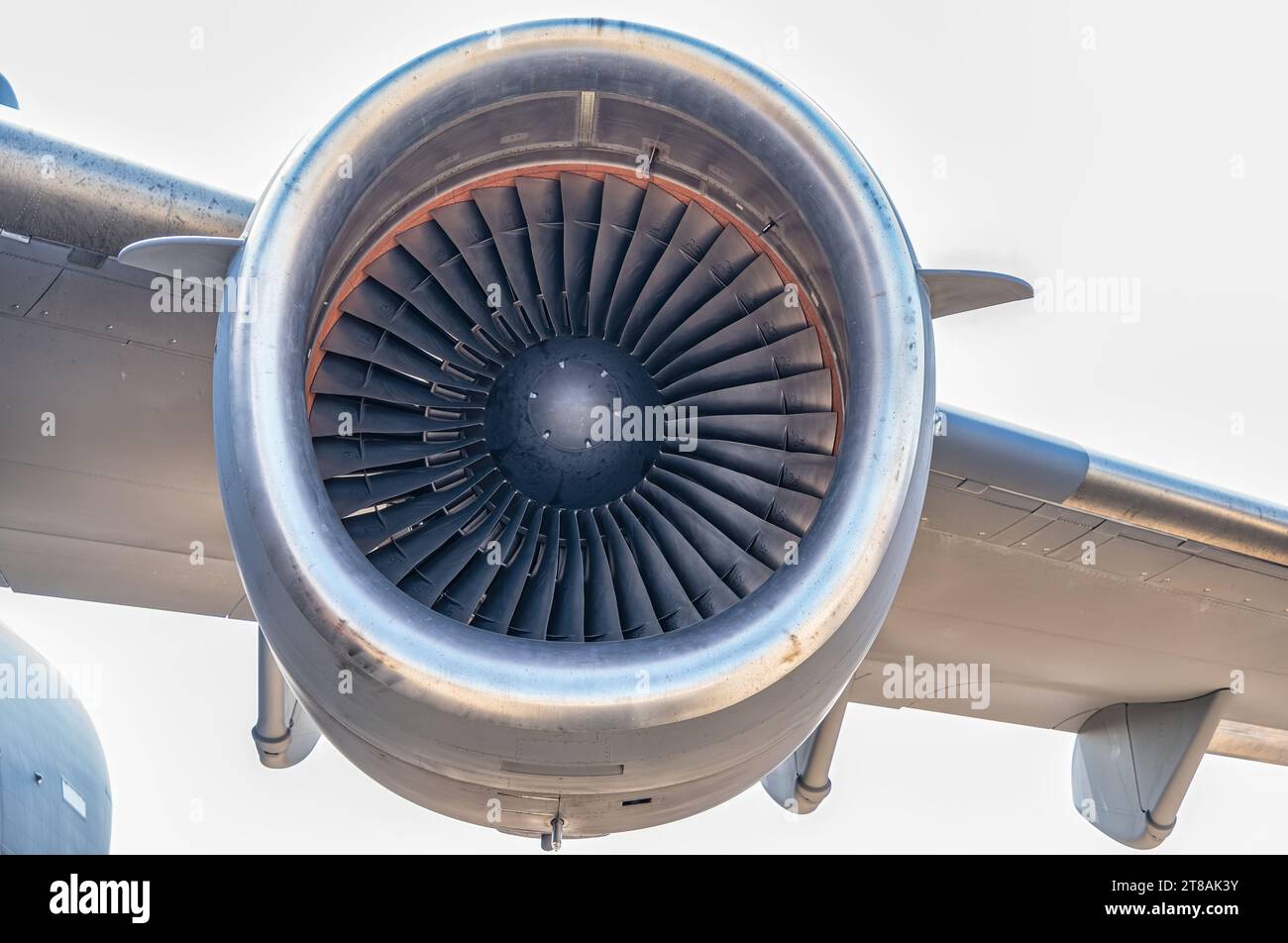 Close up detail with a large jet engine Stock Photo - Alamy