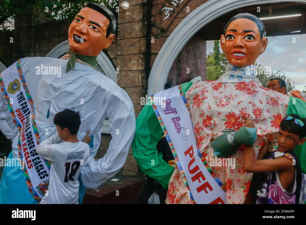 November 19, 2023, Angono, Rizal, Philippines: A papier-mache statues ...