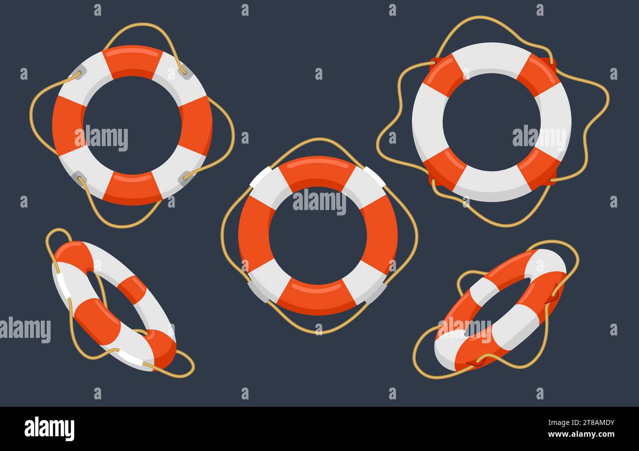 Lifebuoy cartoon elements Stock Vector Image & Art - Alamy