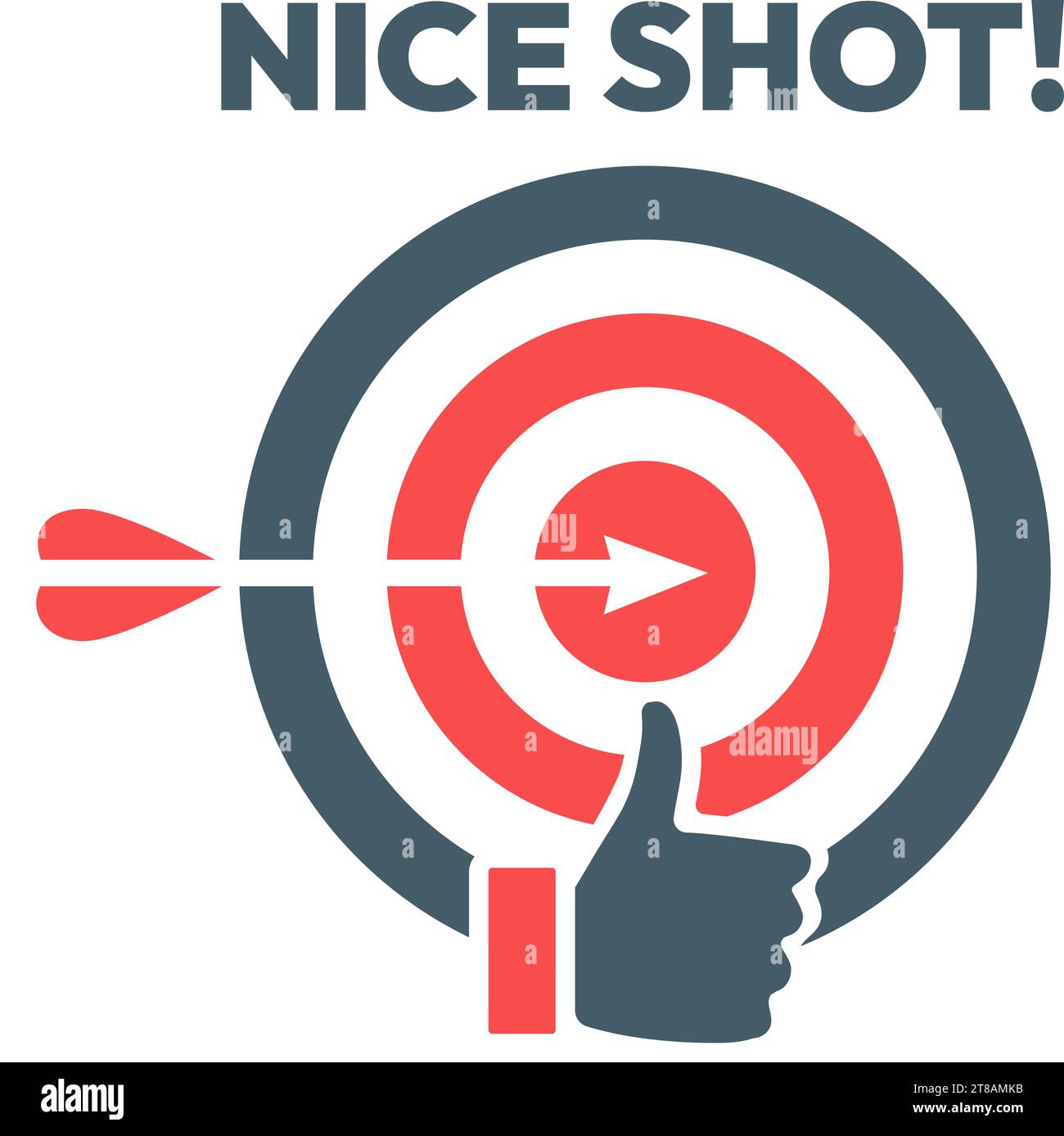 Arrow in target with thumb up Stock Vector Image & Art - Alamy