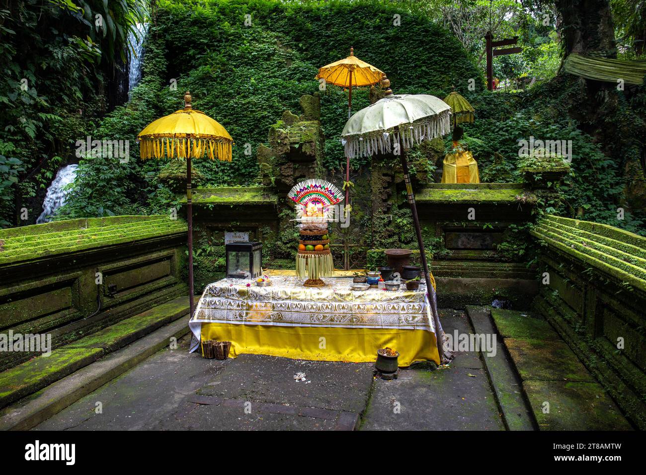 A small temple used for holy ablutions. Haunted and covered in moss ...