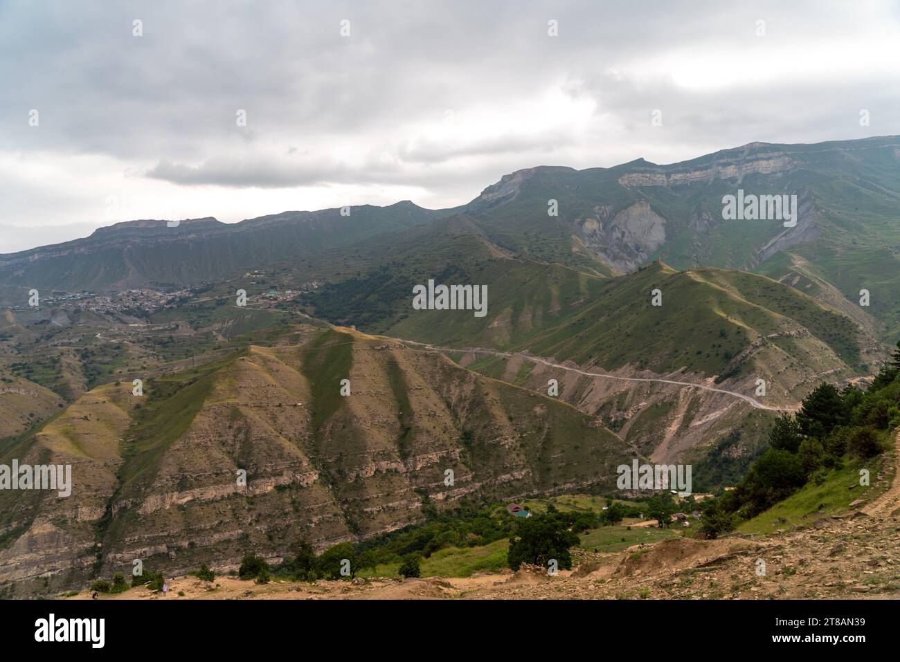 Caucasian mountain. Dagestan. Trees, rocks, mountains, view of the ...