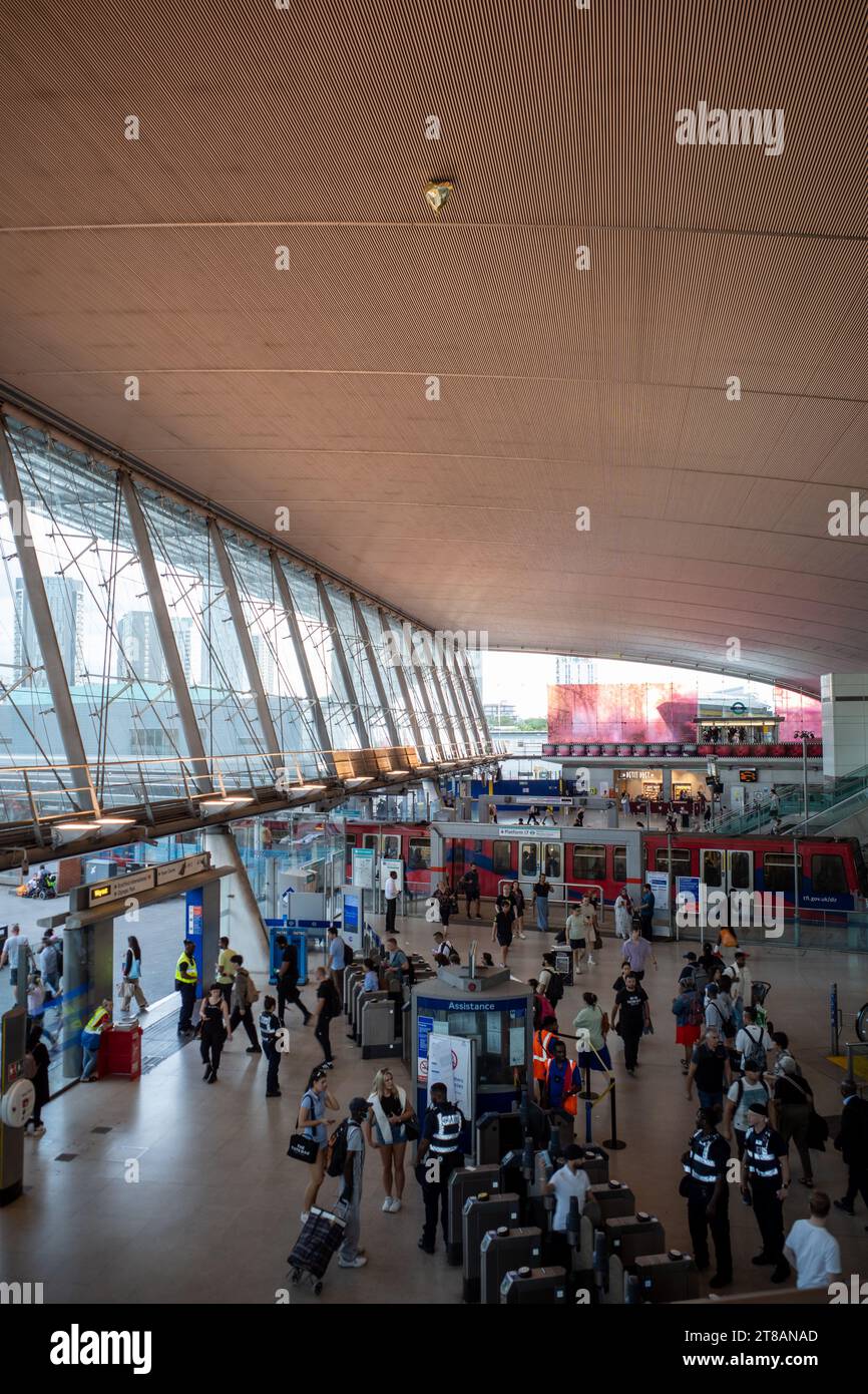 A helium balloon escapes and is stuck high up on the inside roof at ...