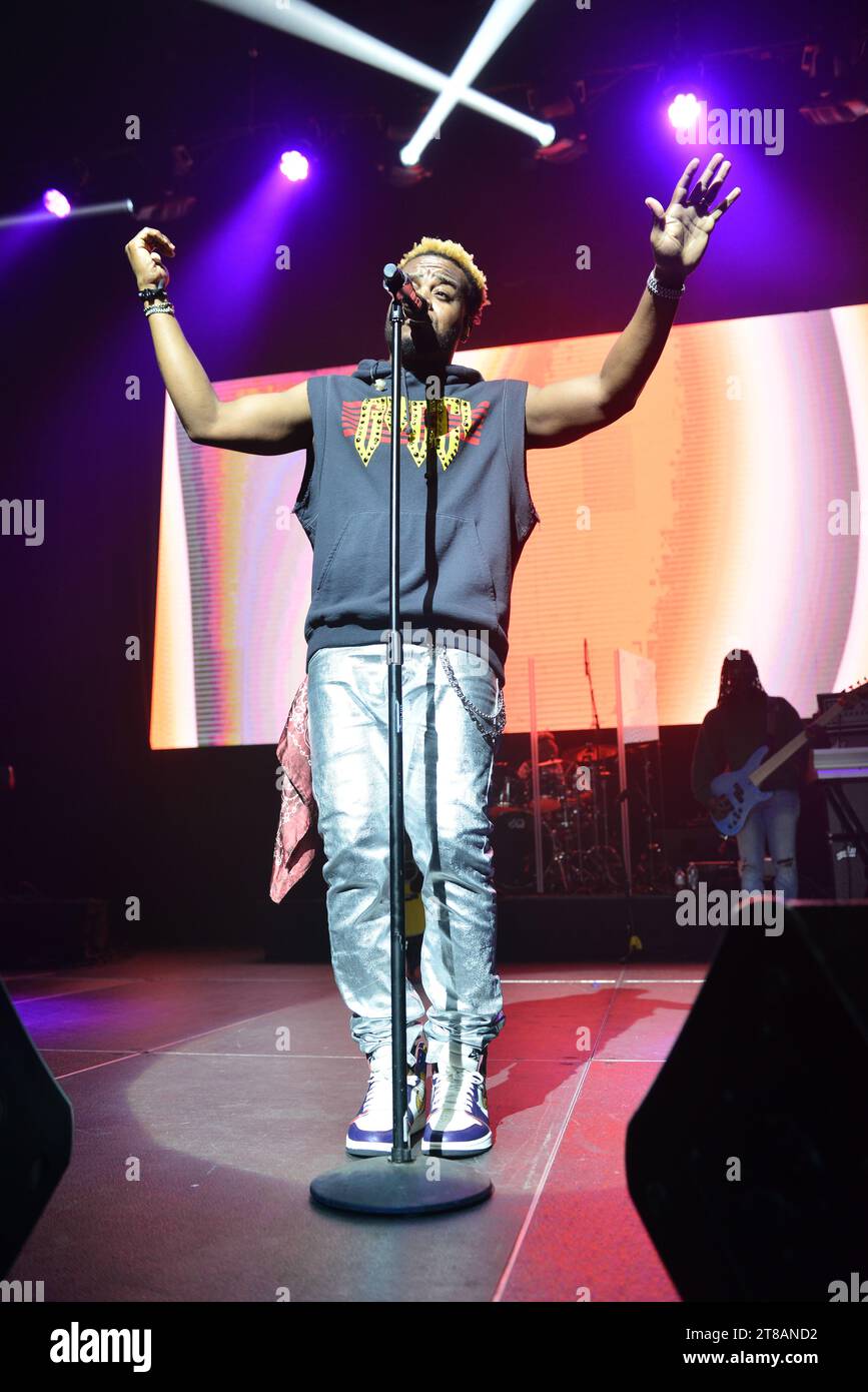 Miami, Florida, USA. 17th Nov, 2023. Travis Greene performs live on ...