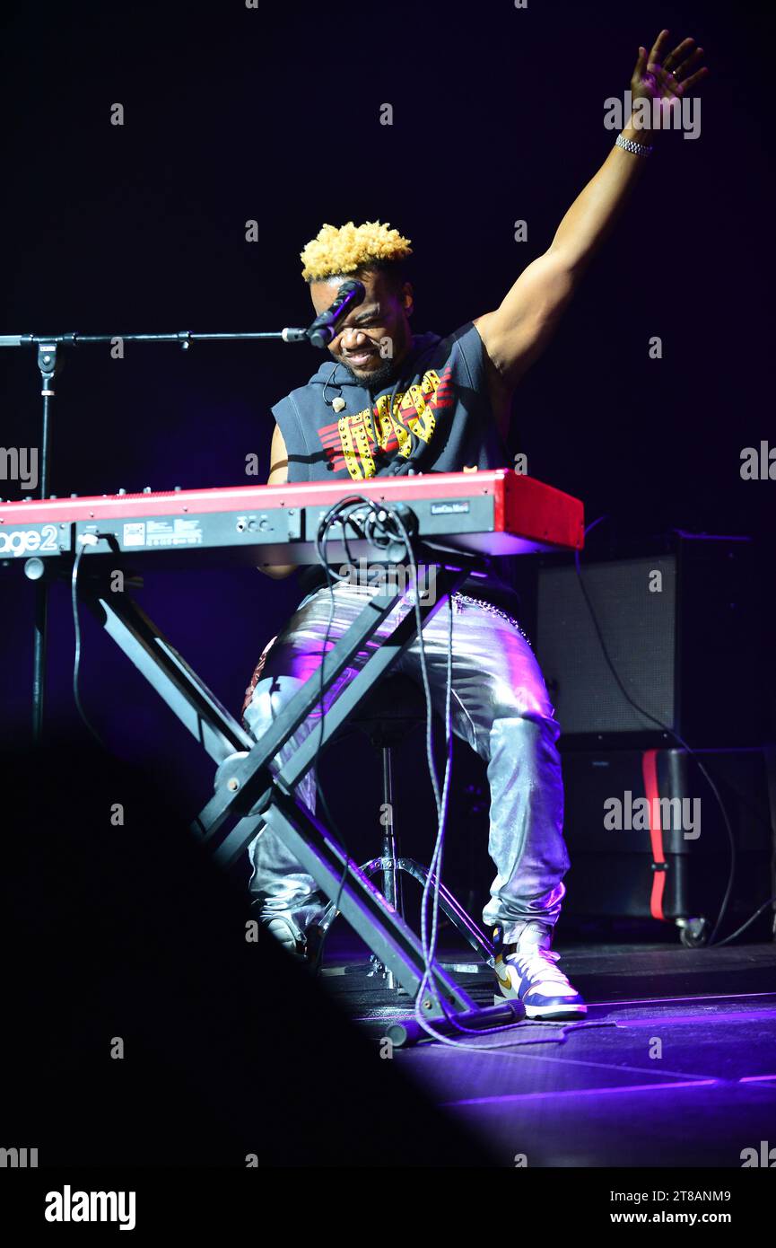 Miami, Florida, USA. 17th Nov, 2023. Travis Greene performs live on ...