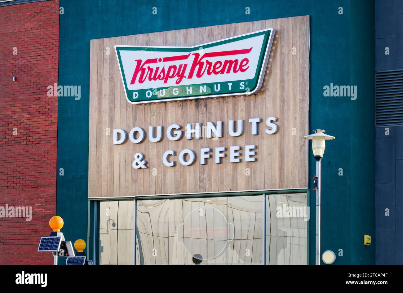 Krispy Kreme new doughnuts and coffee shop opening Stock Photo - Alamy