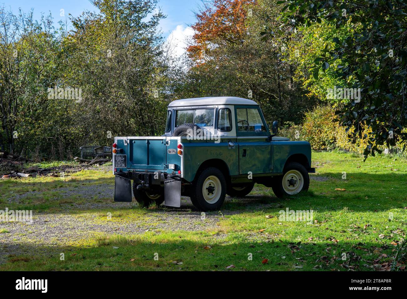Classic Landrover in traditional green, still in everyday use ...