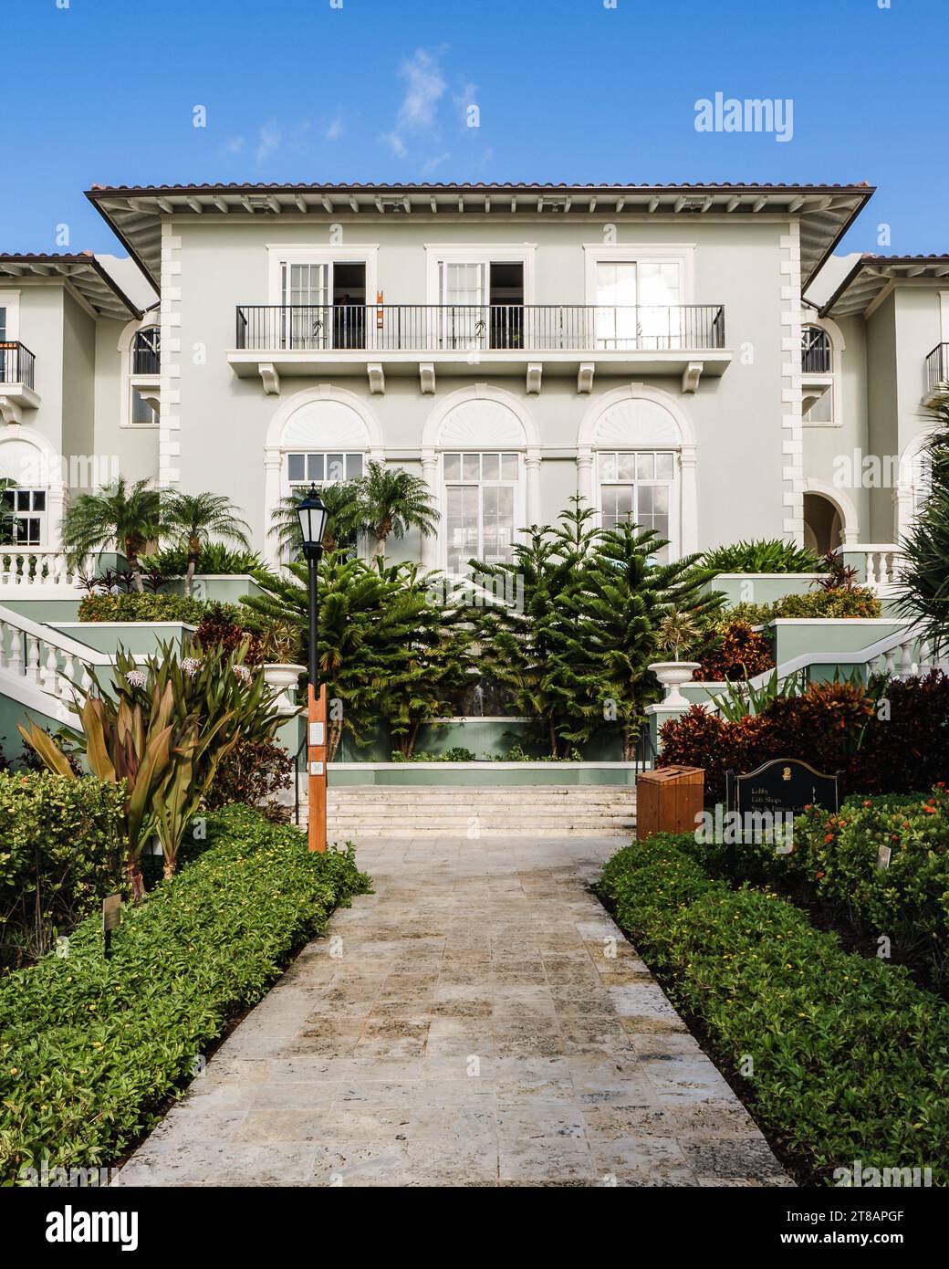 A closeup of Ritz-Carlton, St. Thomas, USVI Main Lobby Building Stock ...