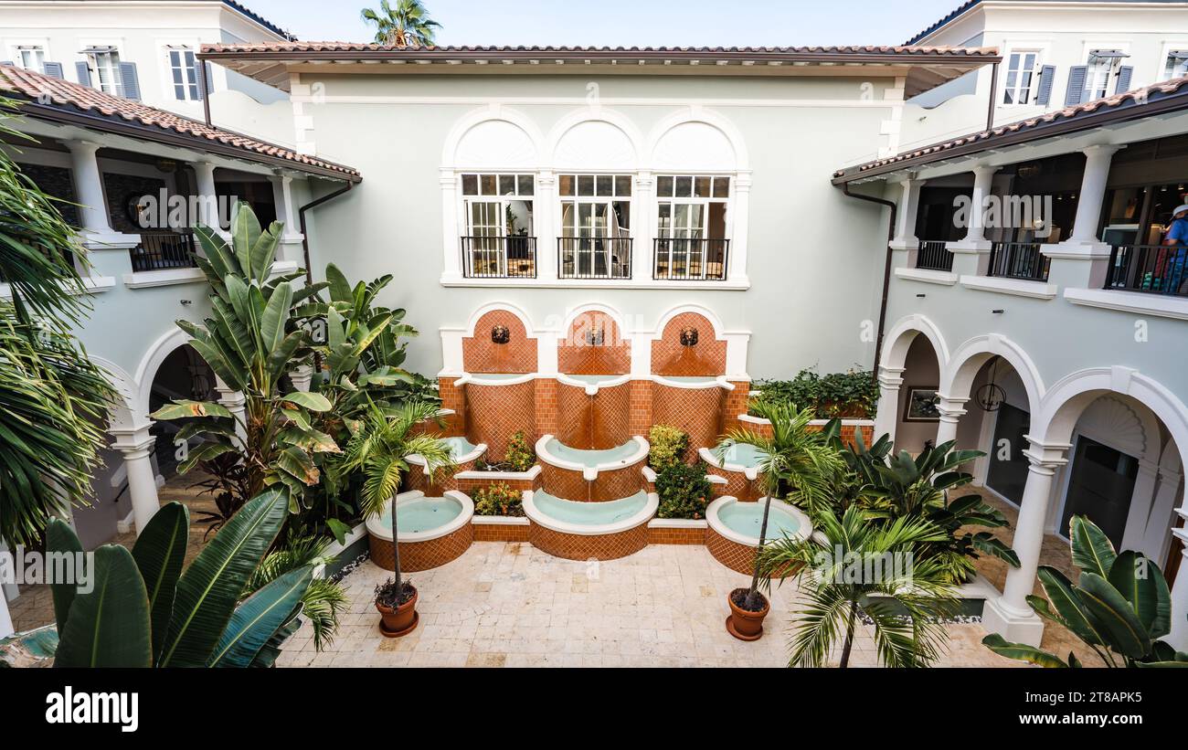 A closeup of Ritz-Carlton, St. Thomas, USVI Fountain in the Main Lobby ...