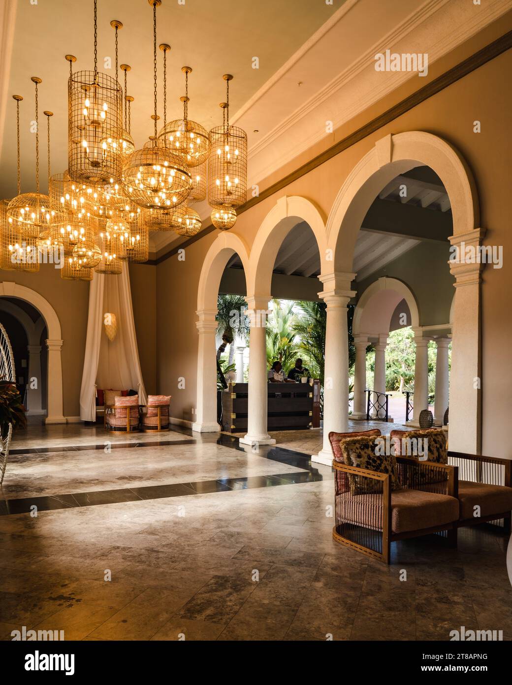 A closeup of Ritz-Carlton, St. Thomas, USVI Entrance to Driveway in the ...