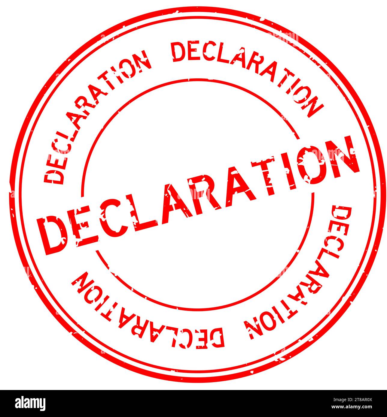 Grunge red declaration word round rubber seal stamp on white background Stock Vector Image & Art ...