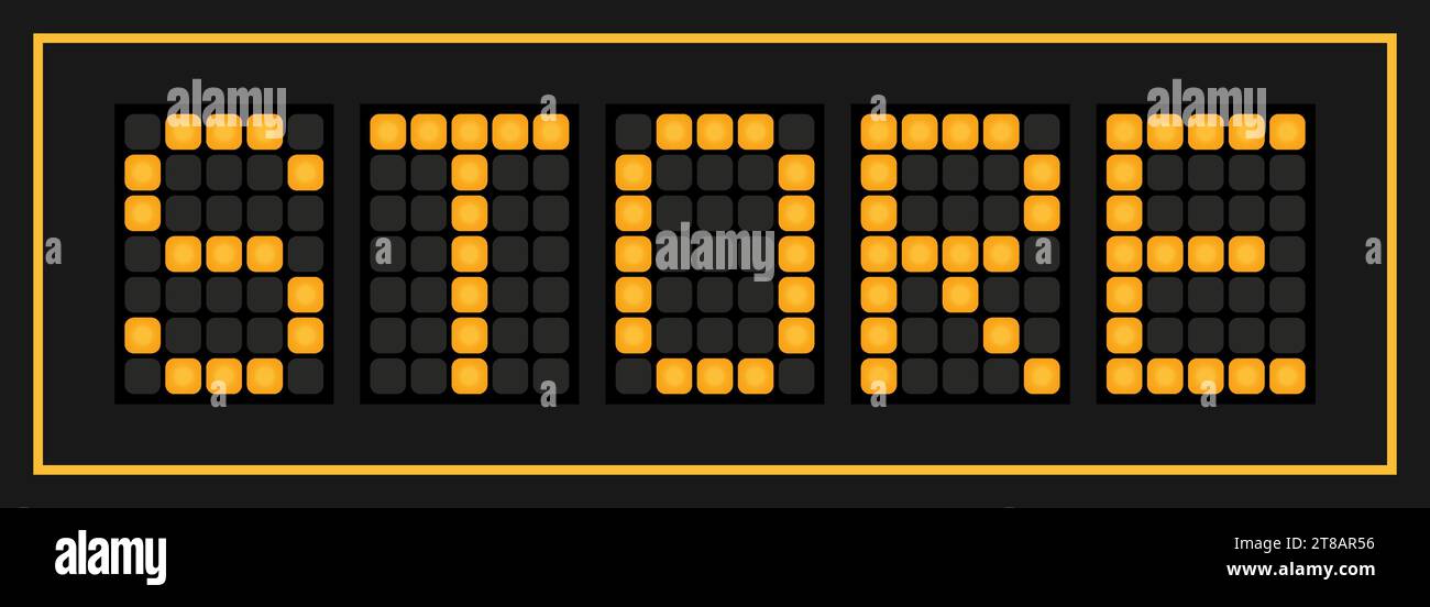Orange color led banner in word store on black background Stock Vector ...