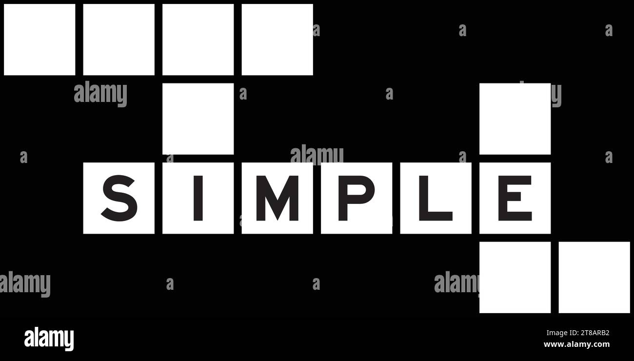 Alphabet letter in word simple on crossword puzzle background Stock ...
