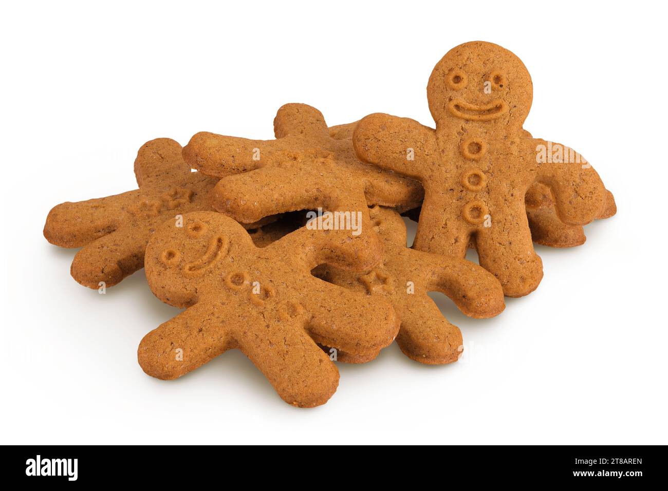 Gingerbread man isolated on white background Stock Photo - Alamy