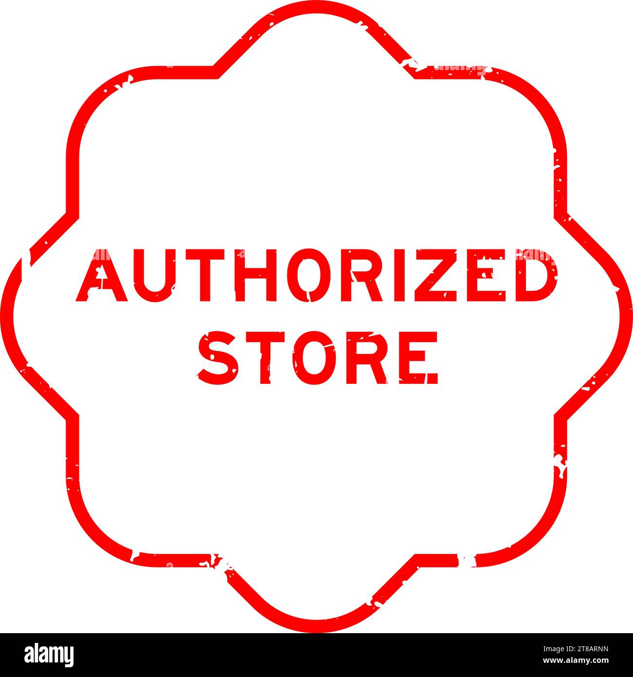 Grunge red authorized store word rubber seal stamp on white background Stock Vector Image & Art ...