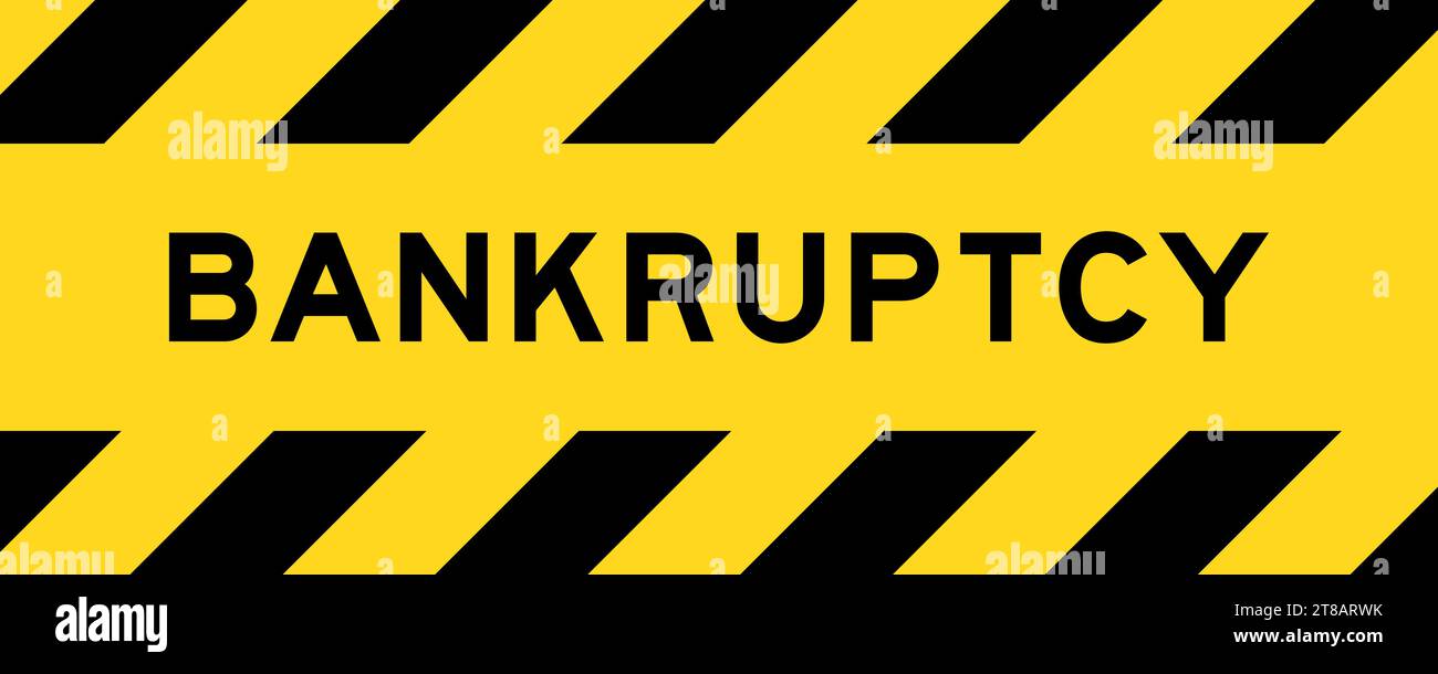 Yellow and black color with line striped label banner with word ...