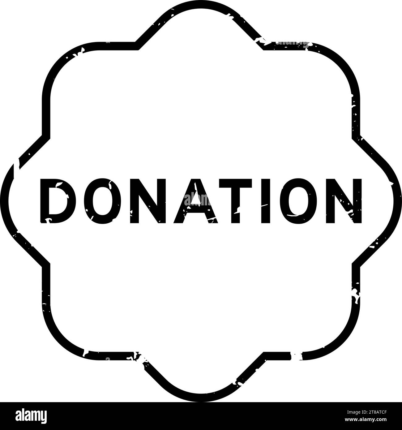 Grunge black donation word rubber seal stamp on white background Stock ...
