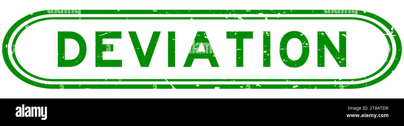 Grunge green deviation word rubber seal stamp on white background Stock ...