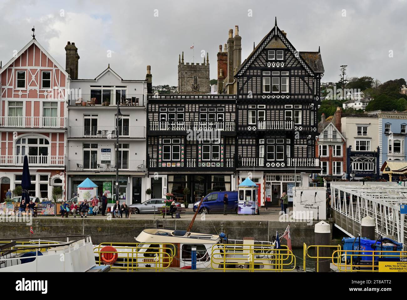 Riverside buildings in Dartmouth, South Devon Stock Photo - Alamy