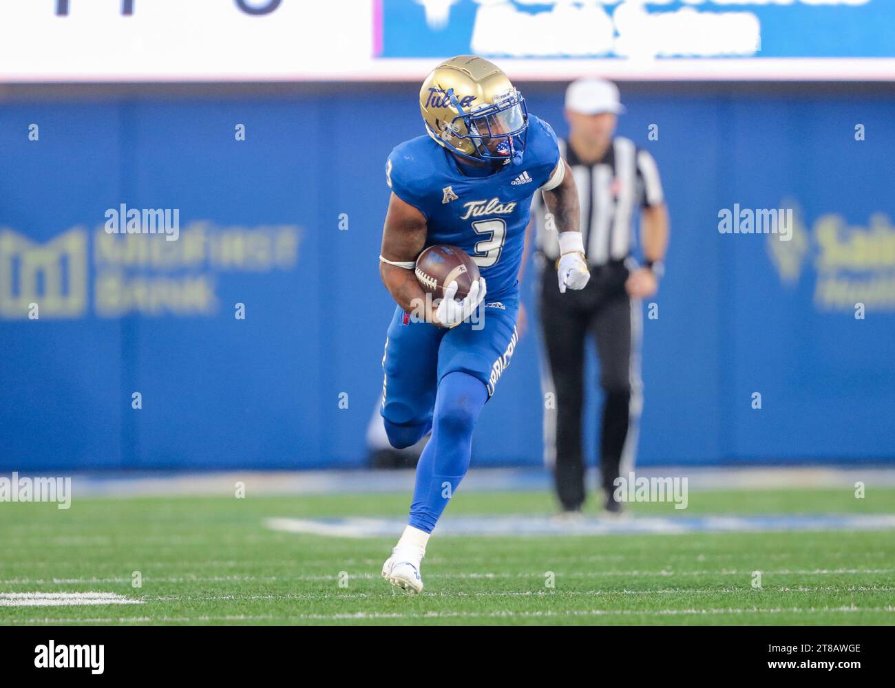 November 18, 2023:.Tulsa Golden Hurricane running back Bill Jackson (3 ...