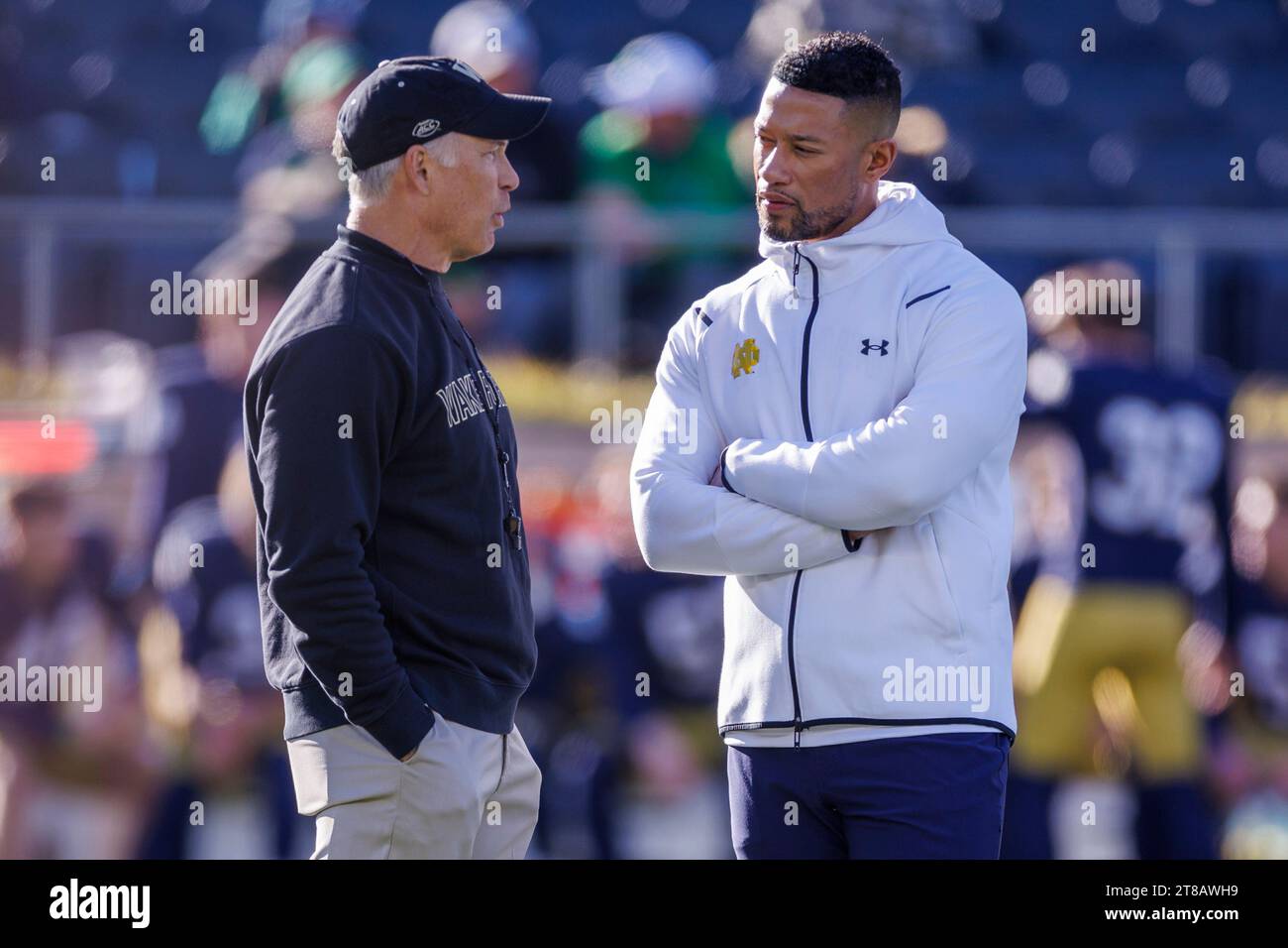 South Bend, Indiana, USA. 18th Nov, 2023. Wake Forest head coach Dave ...