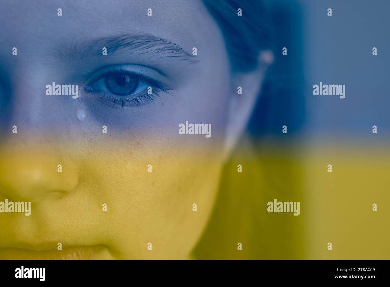 ukrainian baby girl crying on the right side a place for your ...