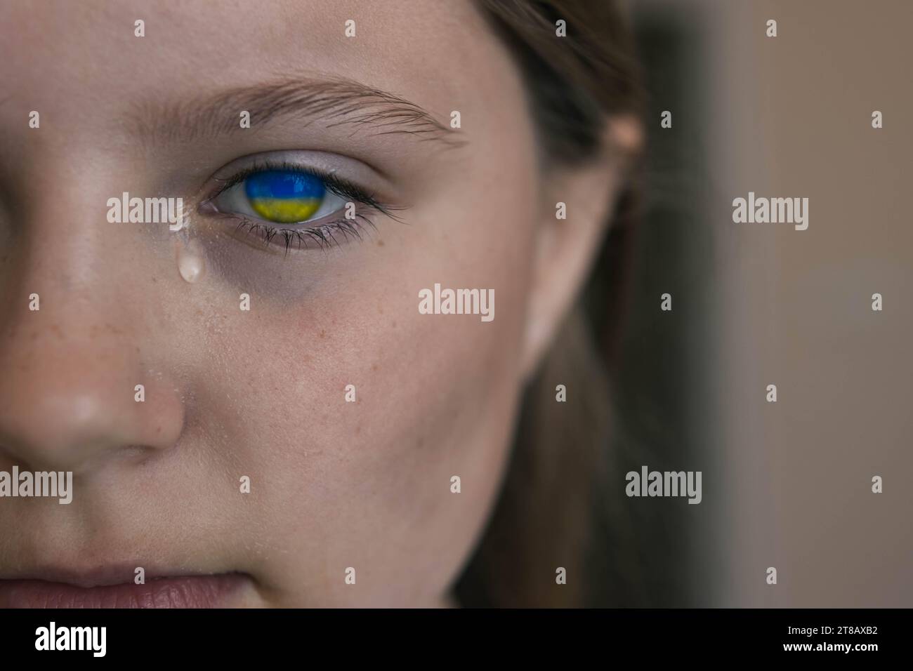 The Ukrainian girl is crying on the right side of the place for your ...