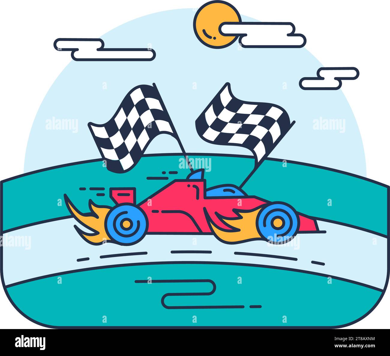 Sport racing track stadium Stock Vector Images - Alamy