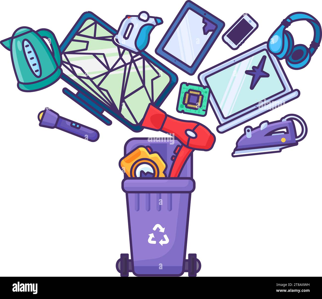 Laptop e waste Stock Vector Images - Alamy