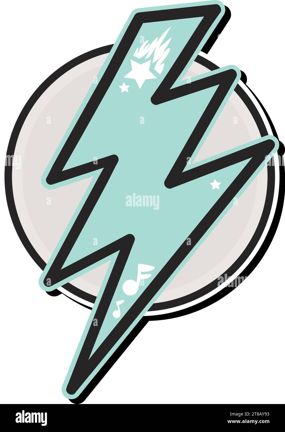 Colored logo emblem of Electric Lightning Discharge. Badge template for ...