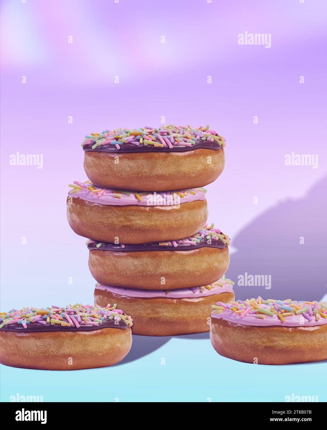 Ascending Donuts with Rainbow Sprinkles - Whimsical Bakery ...
