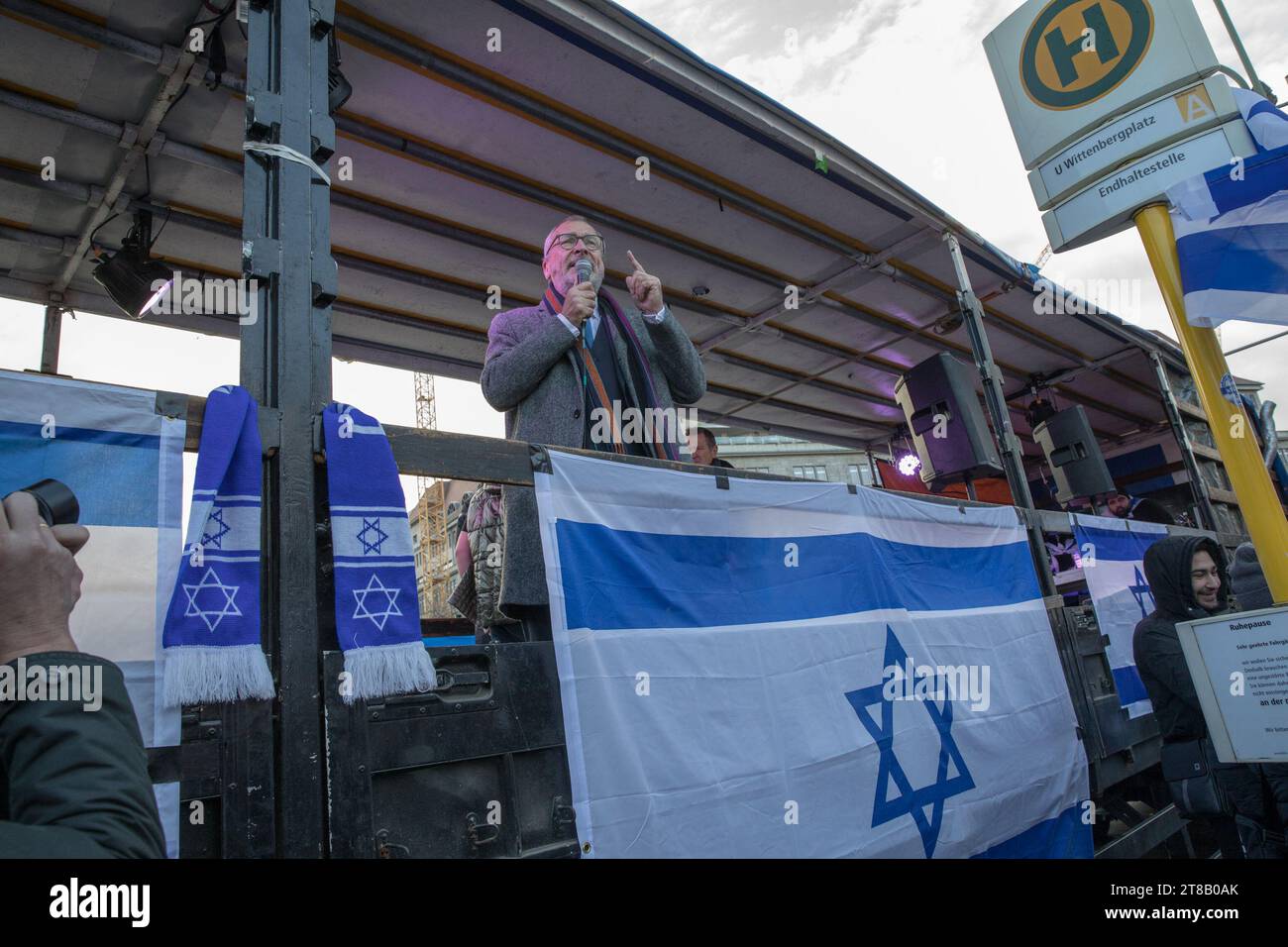 At the pro-Israel protest in Berlin, Volker Beck, a prominent German ...
