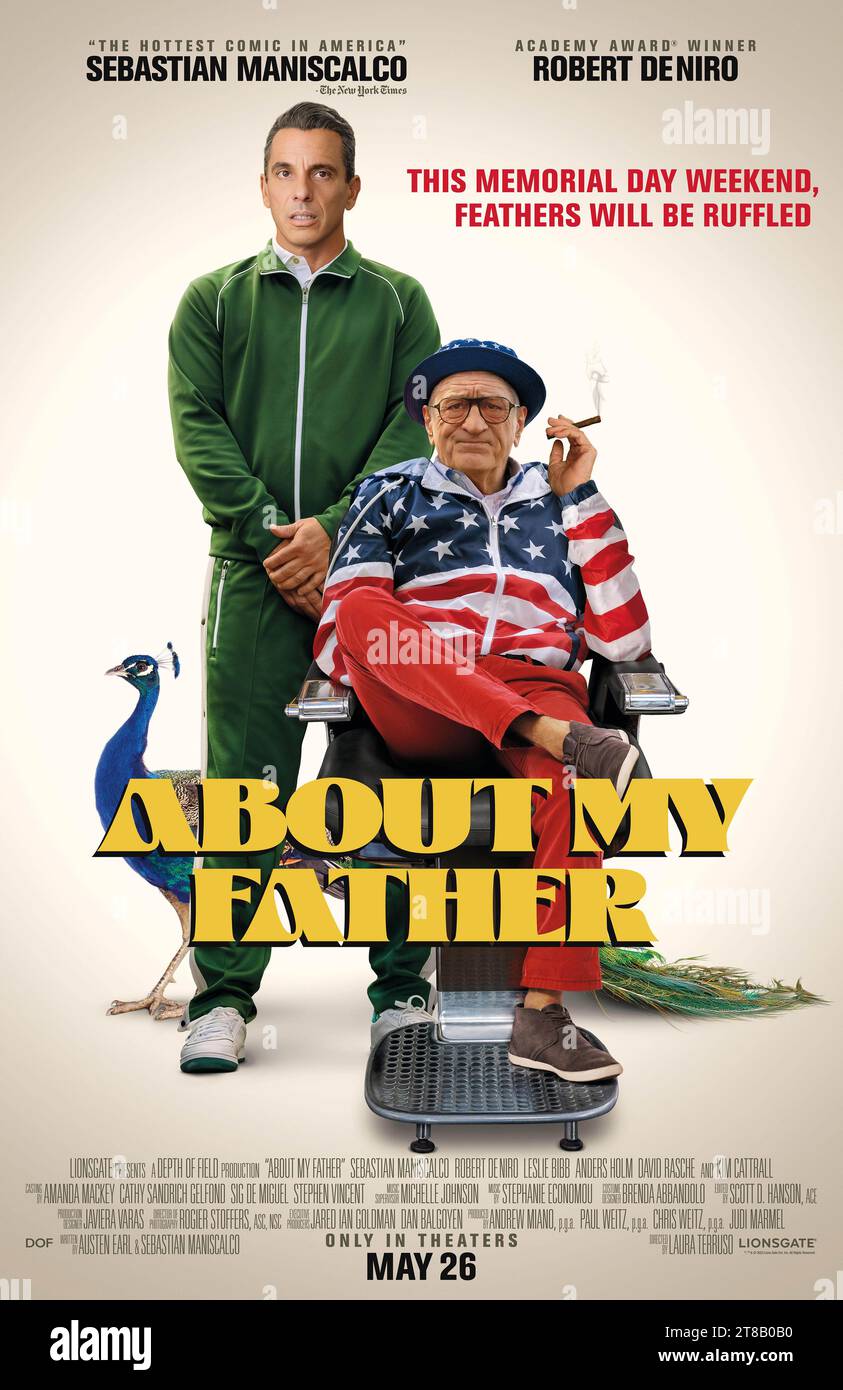 About My Father poster Sebastian Maniscalco & Robert De Niro Stock ...