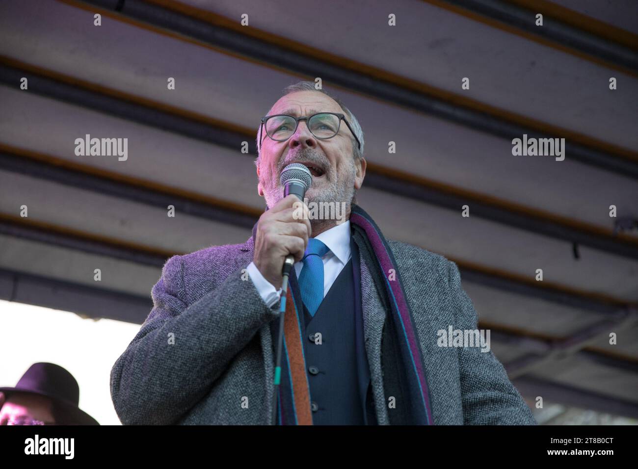 At the pro-Israel protest in Berlin, Volker Beck, a prominent German ...