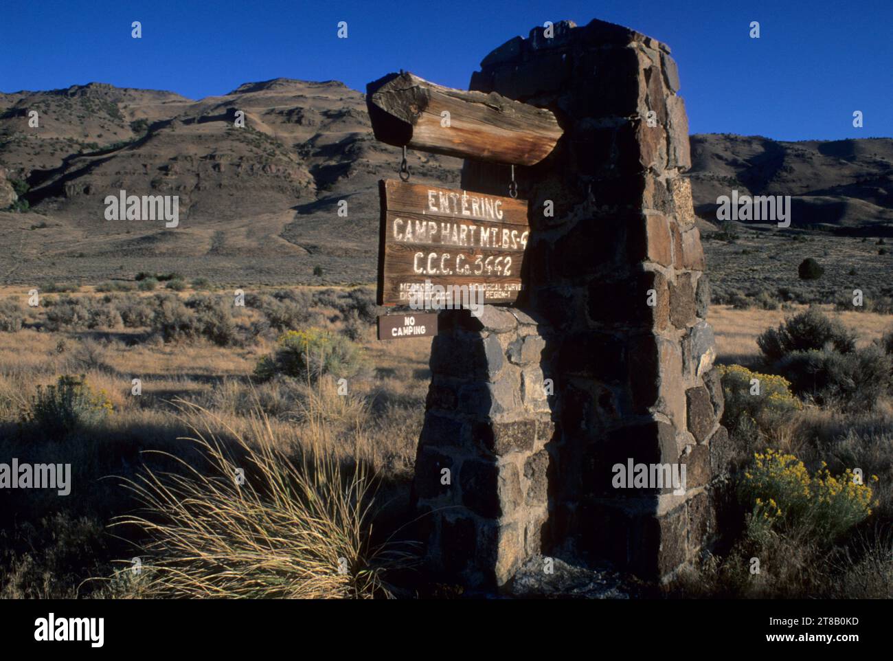 Hart Mountain CCC Camp sign, Hart Mountain National Antelope Refuge ...