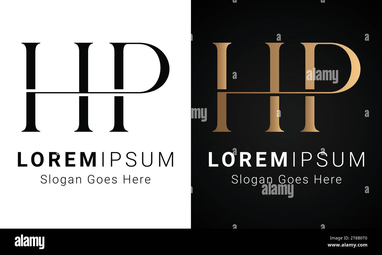 Luxury Initial HP or PH Monogram Text Letter Logo Design Stock Vector Image & Art - Alamy