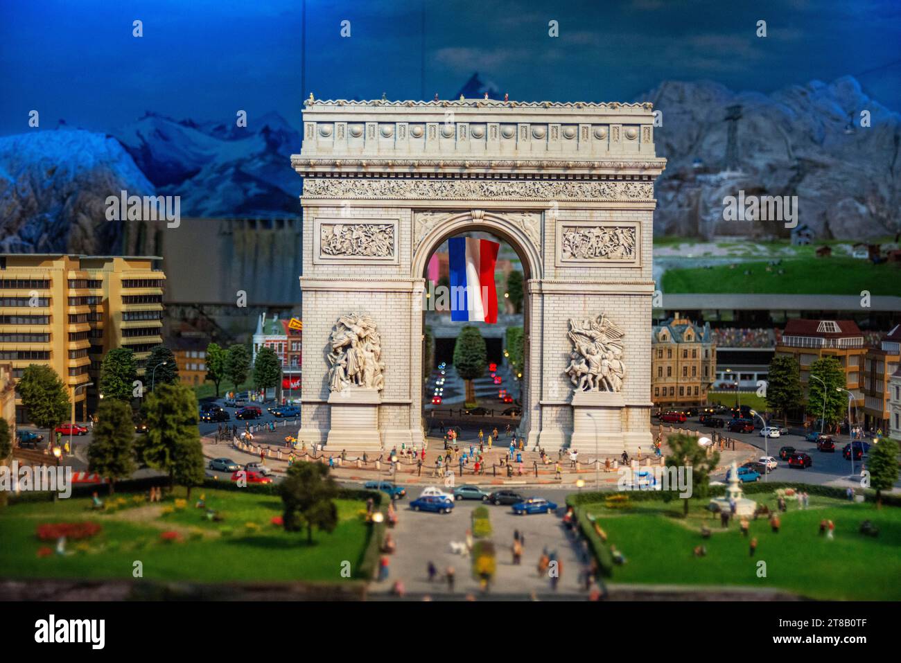 France section in Gulliver's Gate museum, a miniature world depicting ...