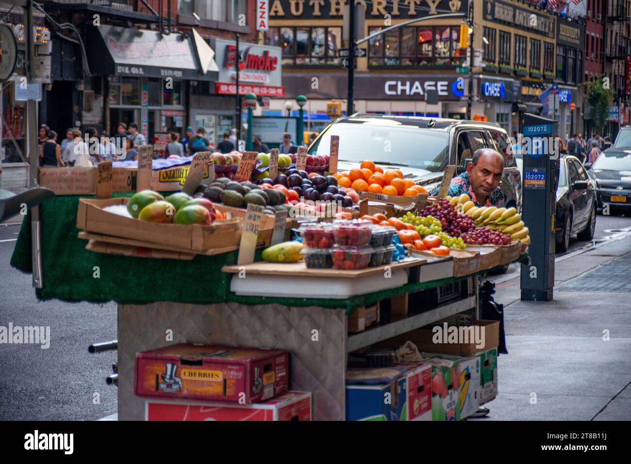 Fruit stand at Bryant Park, Manhattan, New York City, New York State ...