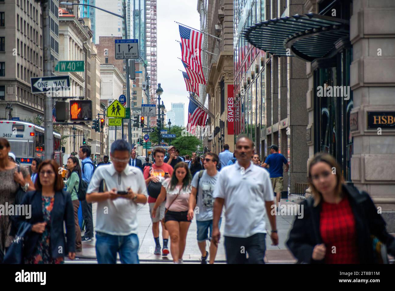 A Staples office supply store in 5th avenue Manhattan in New York USA ...