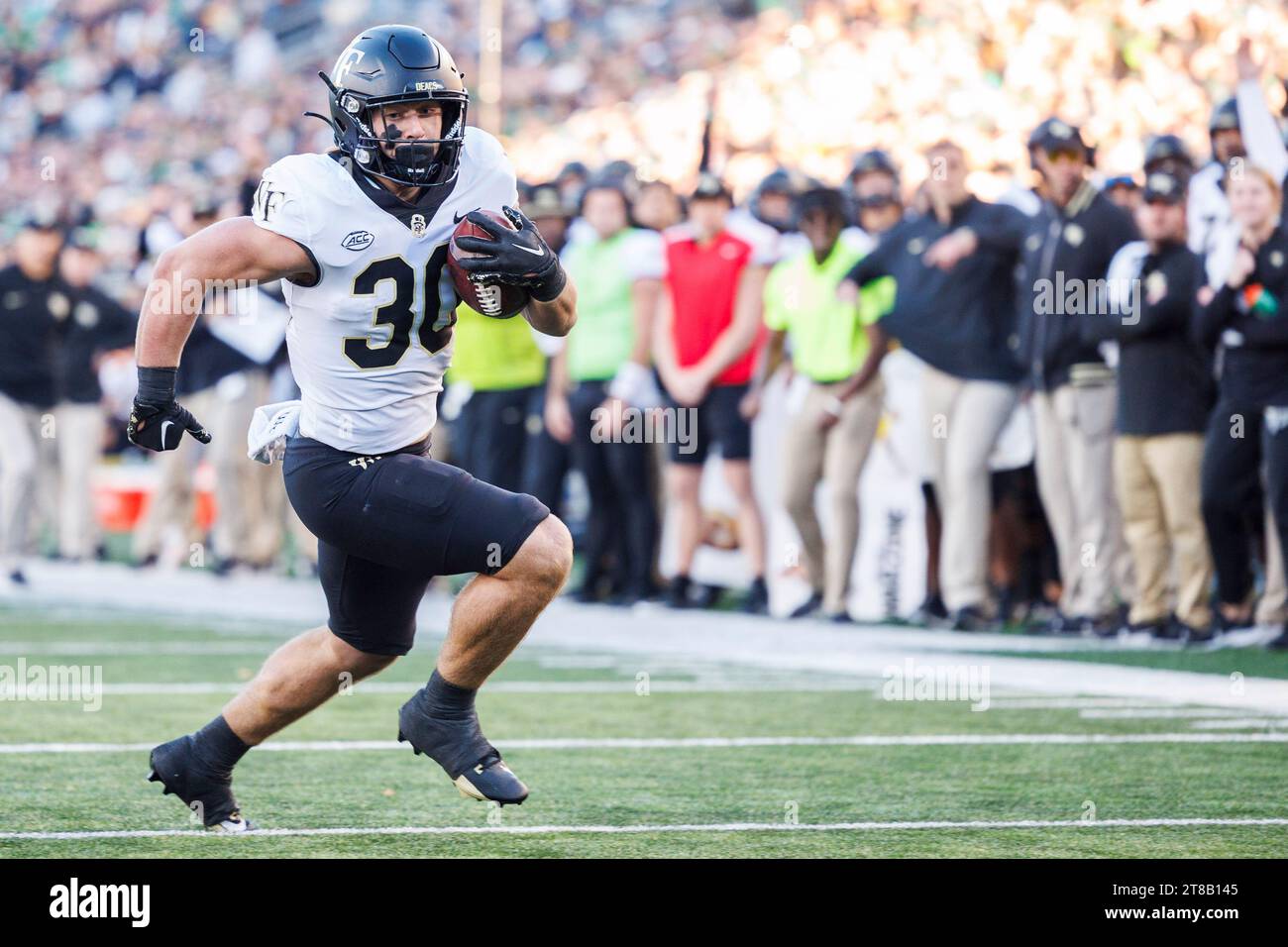 USA. 18th Nov, 2023. November 18, 2023: Wake Forest running back Tate ...