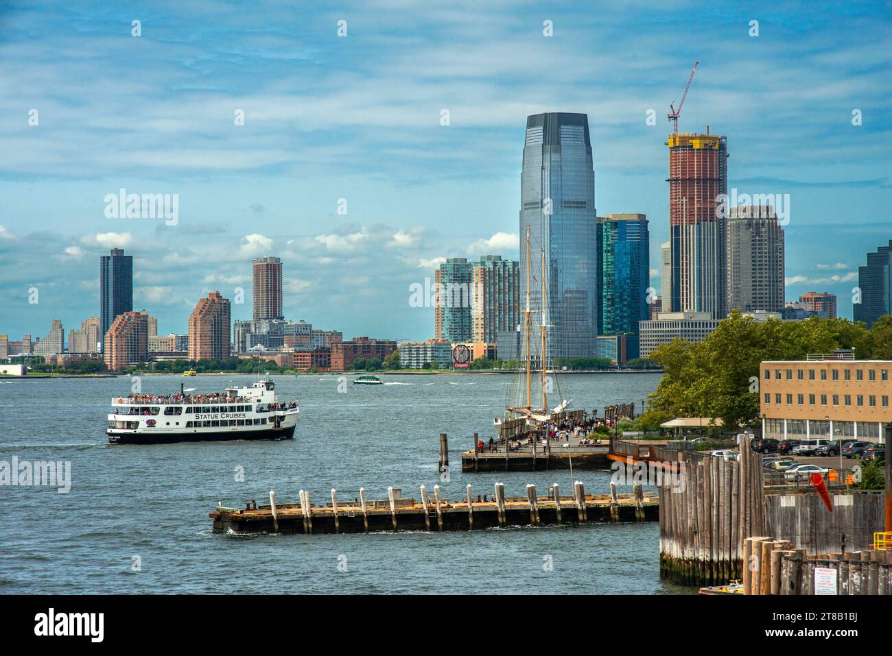 Tourist pleasure craft Miss Freedom of the Statue Cruises line passes ...