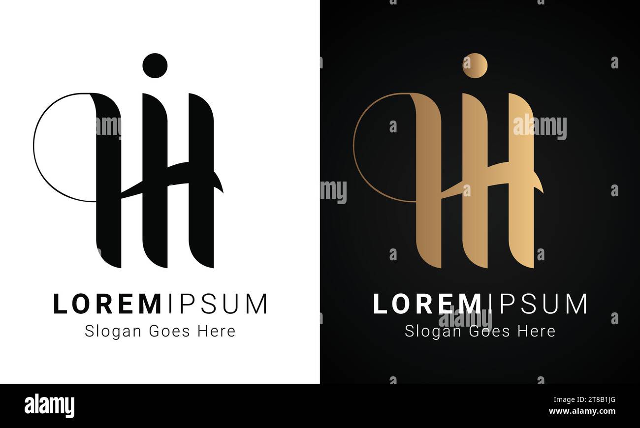 Letter hi logo hi-res stock photography and images - Alamy