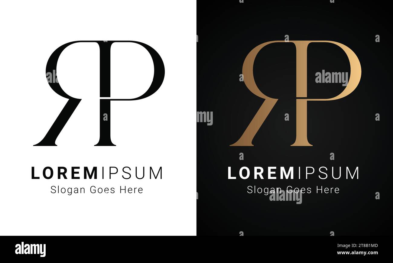 Luxury Initial RP or PR Monogram Text Letter Logo Design Stock Vector Image & Art - Alamy