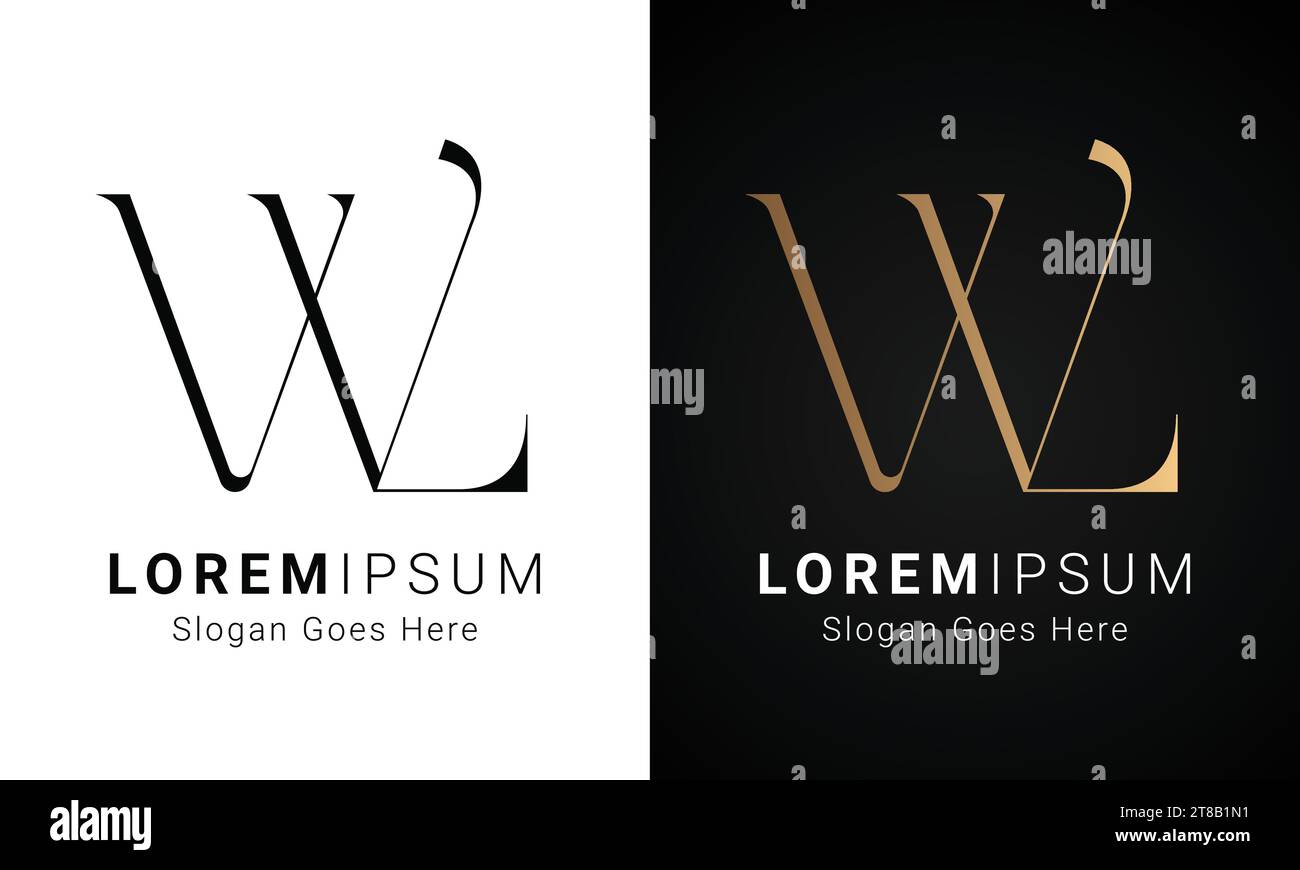 Letter lw logo hi-res stock photography and images - Alamy