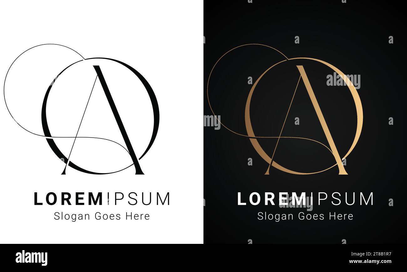 Ao letter design hi-res stock photography and images - Alamy