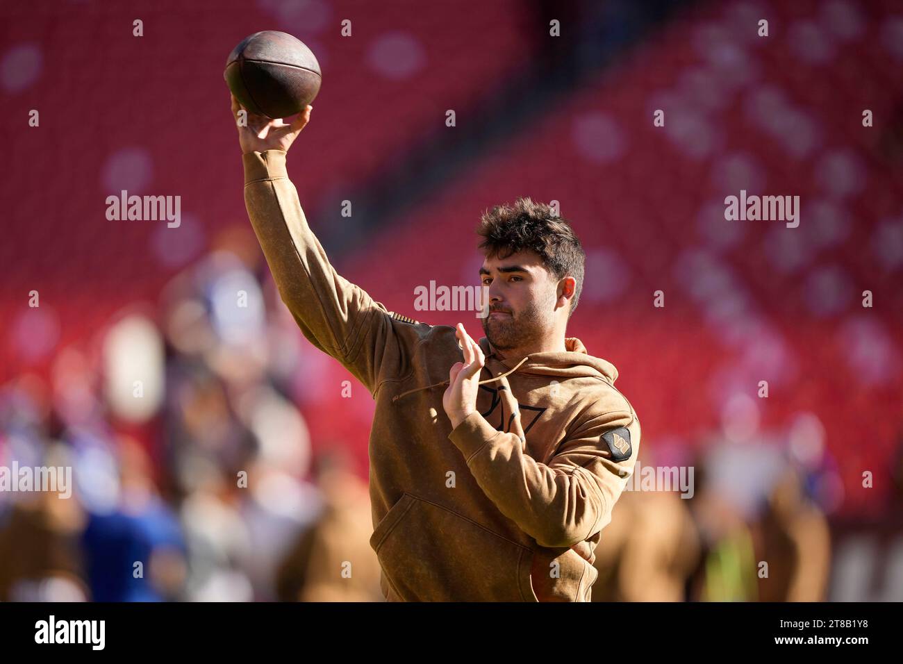 Washington Commanders quarterback Sam Howell throwing the ball before ...