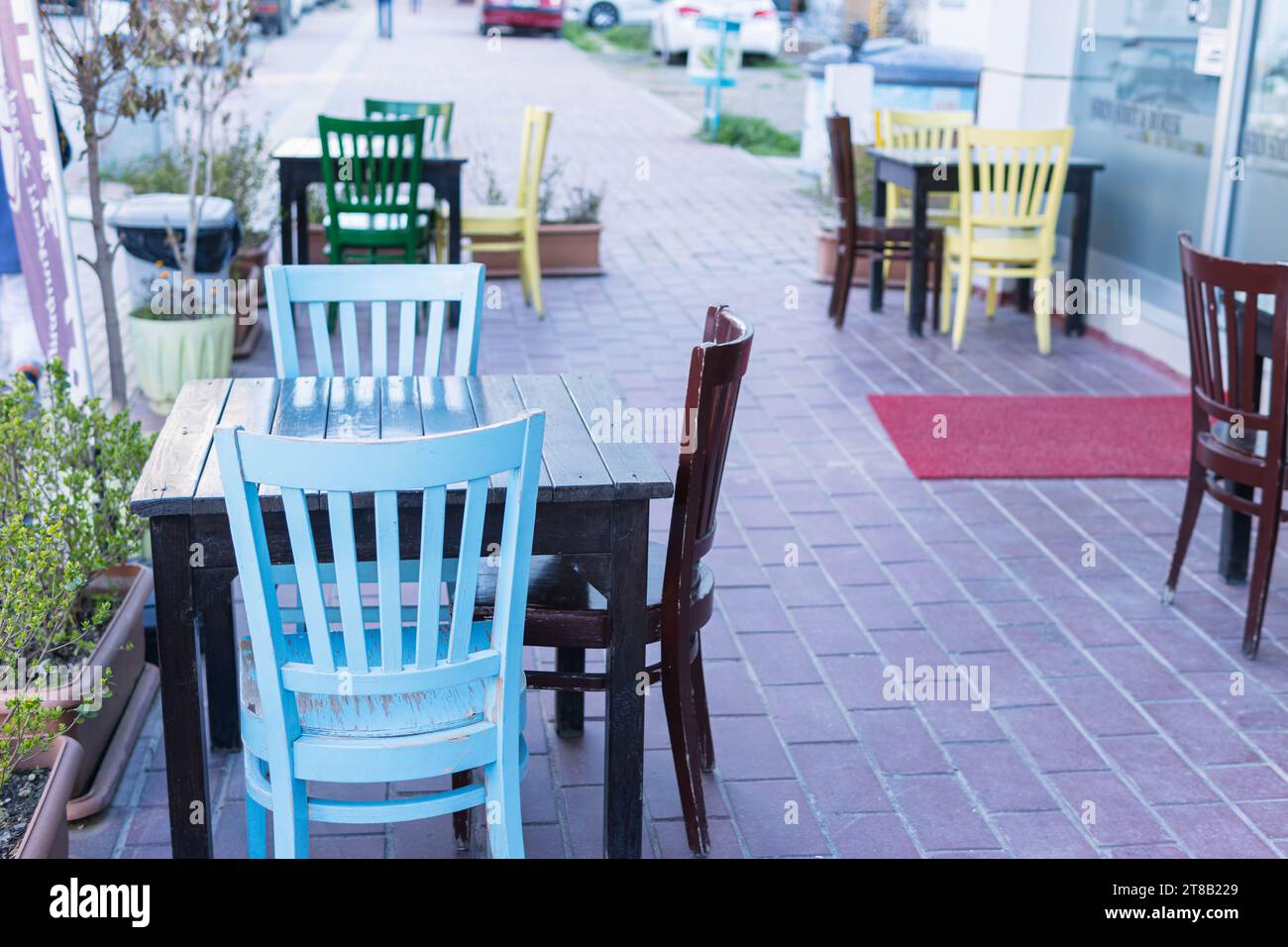 Empty street cafe interior hi-res stock photography and images - Alamy